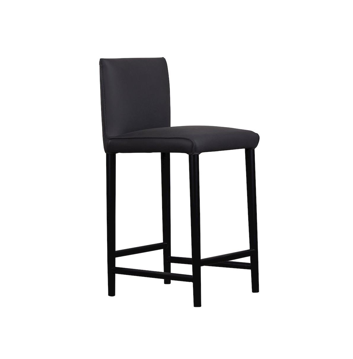 Click here for Rigel Full-Grain Leather Counter Chair - Black prices