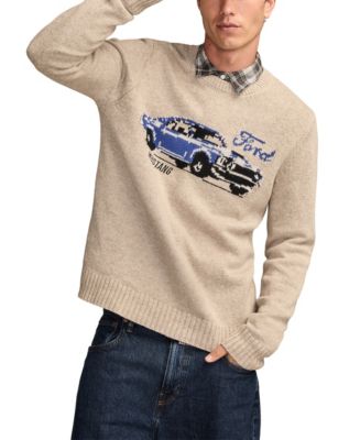 Lucky Brand Men's Intarsia Ford Mustang Sweater - Macy's
