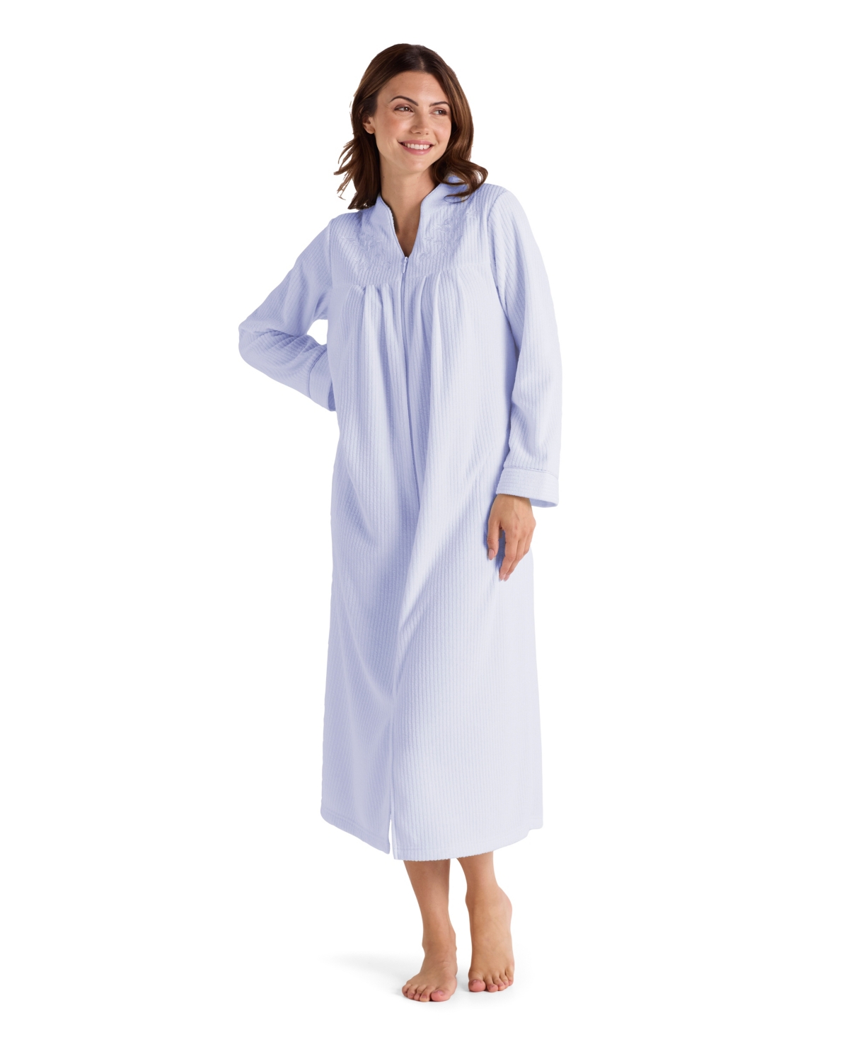 Click here for Miss Elaine Womens Plus Size Zipper Short Robe - B... prices