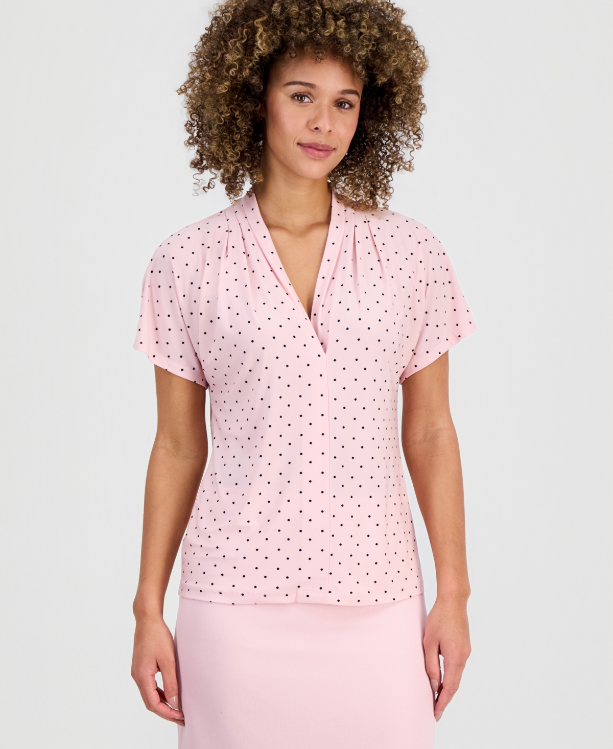 Click here for Kasper Womens Printed Flutter Sleeve Blouse - Tutu... prices