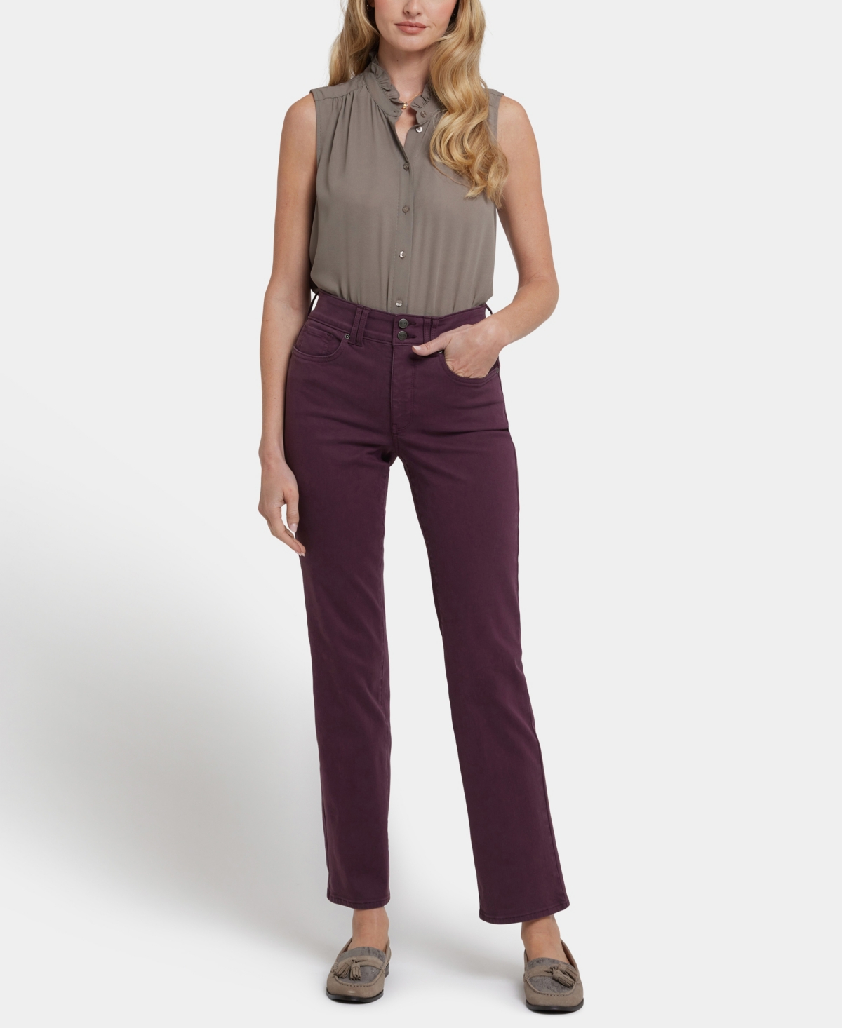 Click here for Nydj Womens Marilyn Straight Wide Waistband Jeans... prices