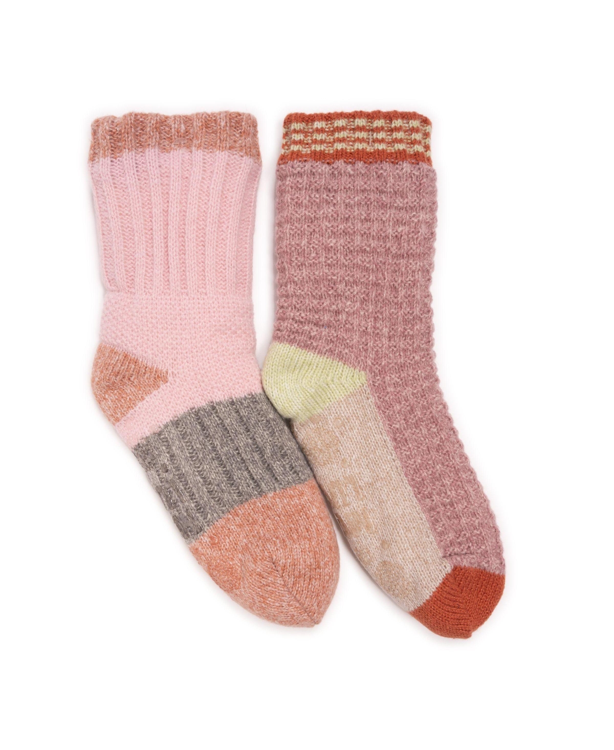 Click here for Muk Luks Womens Color Blocked Sweater Cabin Socks... prices