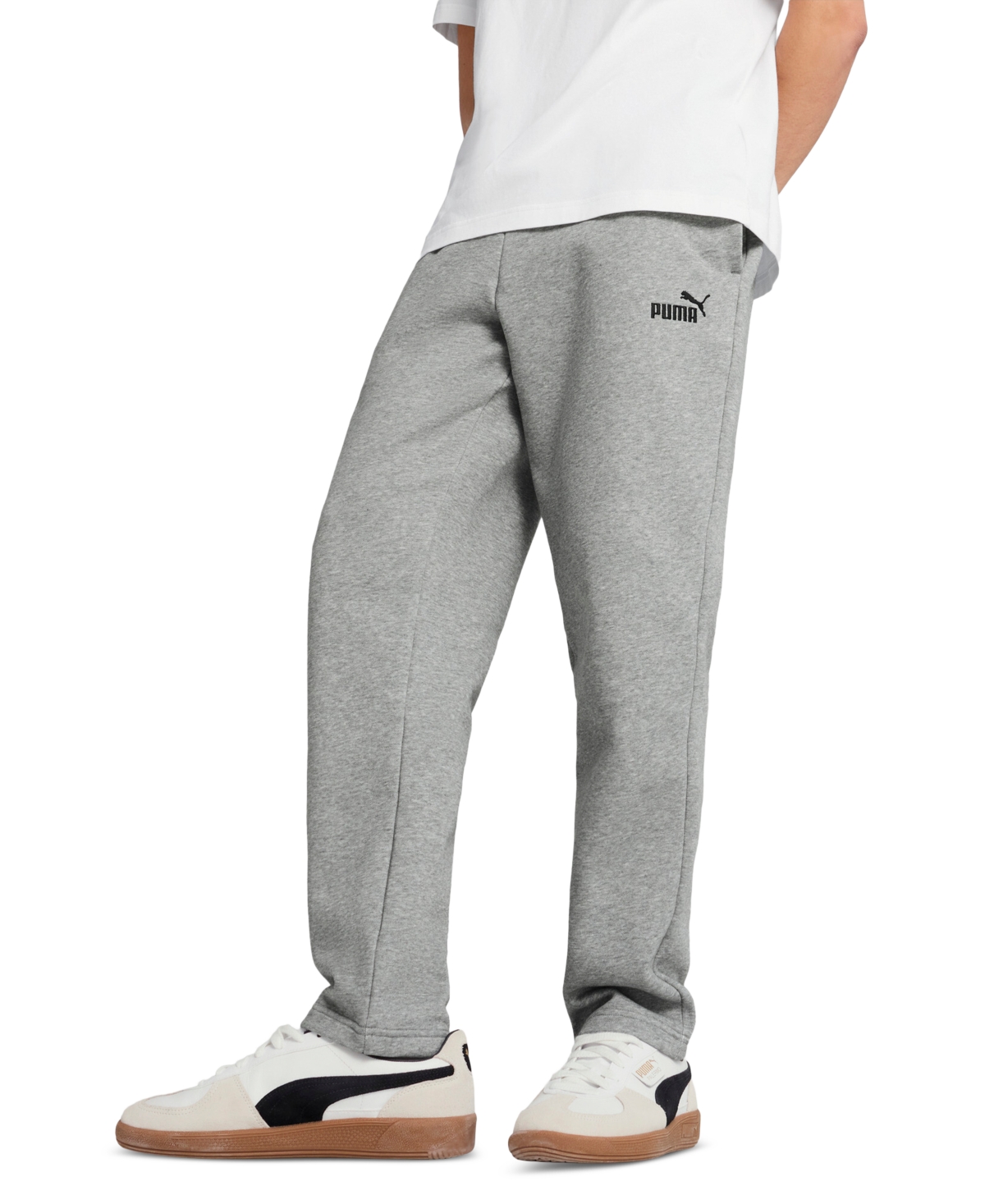 Click here for Puma Mens Logo Fleece Open Bottom Regular-Fit Swea... prices