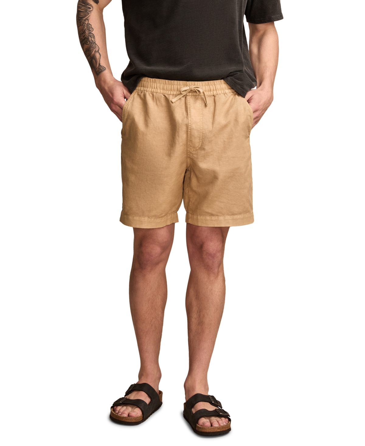 Click here for Lucky Brand Mens 7 Inch Linen Pull On Shorts - Twi... prices