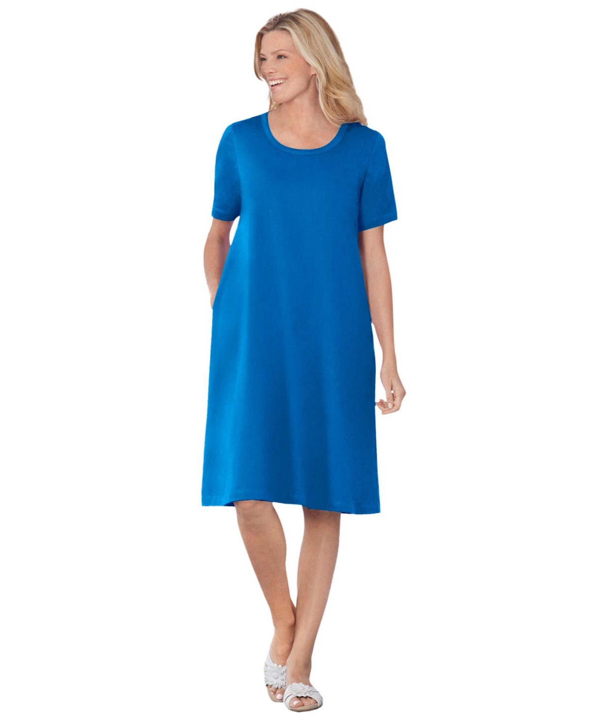 Click here for Woman Within Womens Within Perfect Short-Sleeve Cr... prices