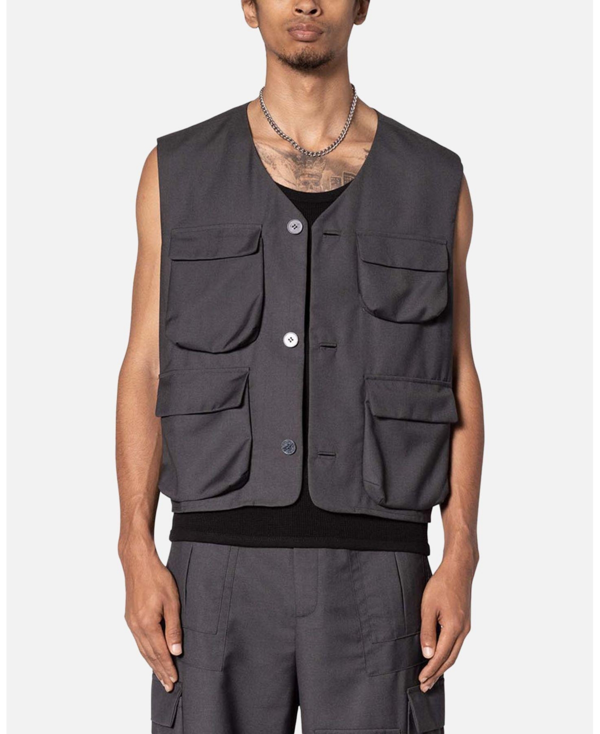 Click here for mnml Mens Bonded Gabardine Vest prices