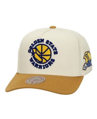 Mitchell & Ness Men's Cream Golden State Warriors Ochre Dusted Double ...