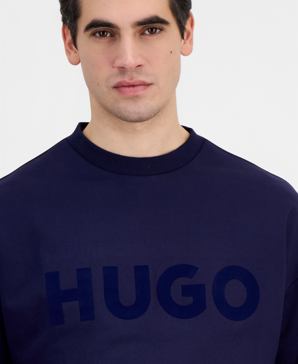 Click here for Hugo Boss Mens Dinex Oversized-Fit Logo Sweatshirt... prices