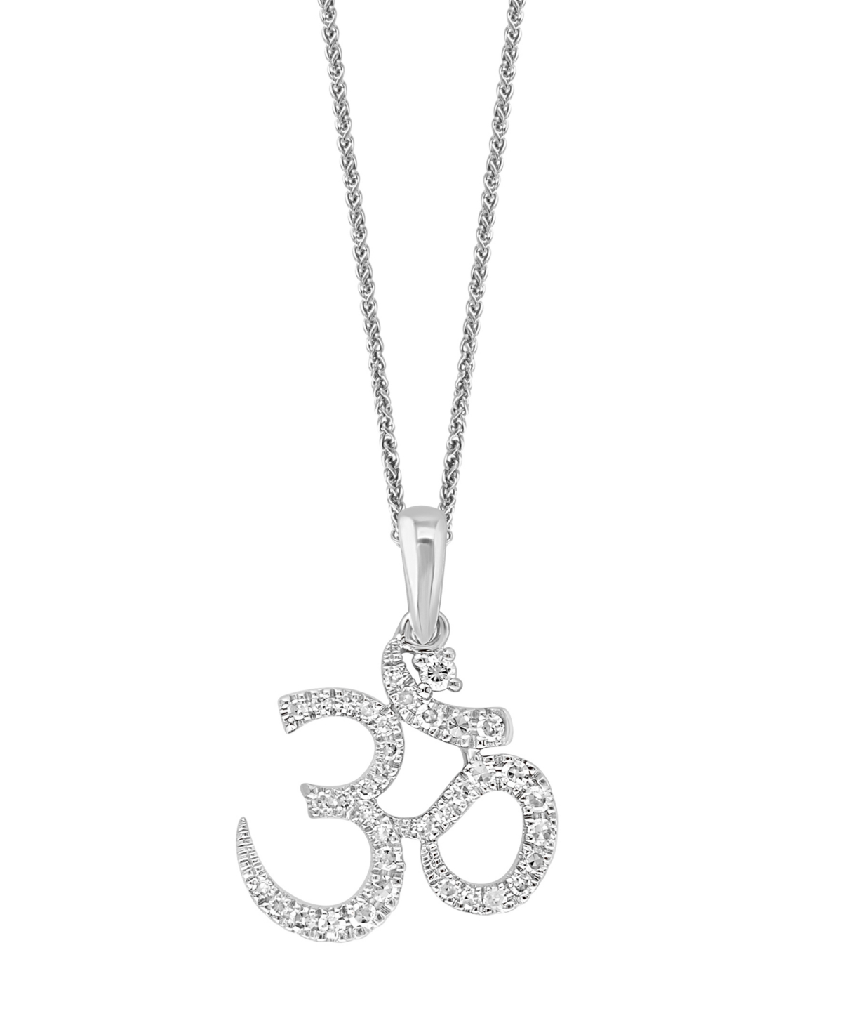 Click here for Diamond Om 18 Pendant Necklace (1/6 ct. t.w.) in 1... prices
