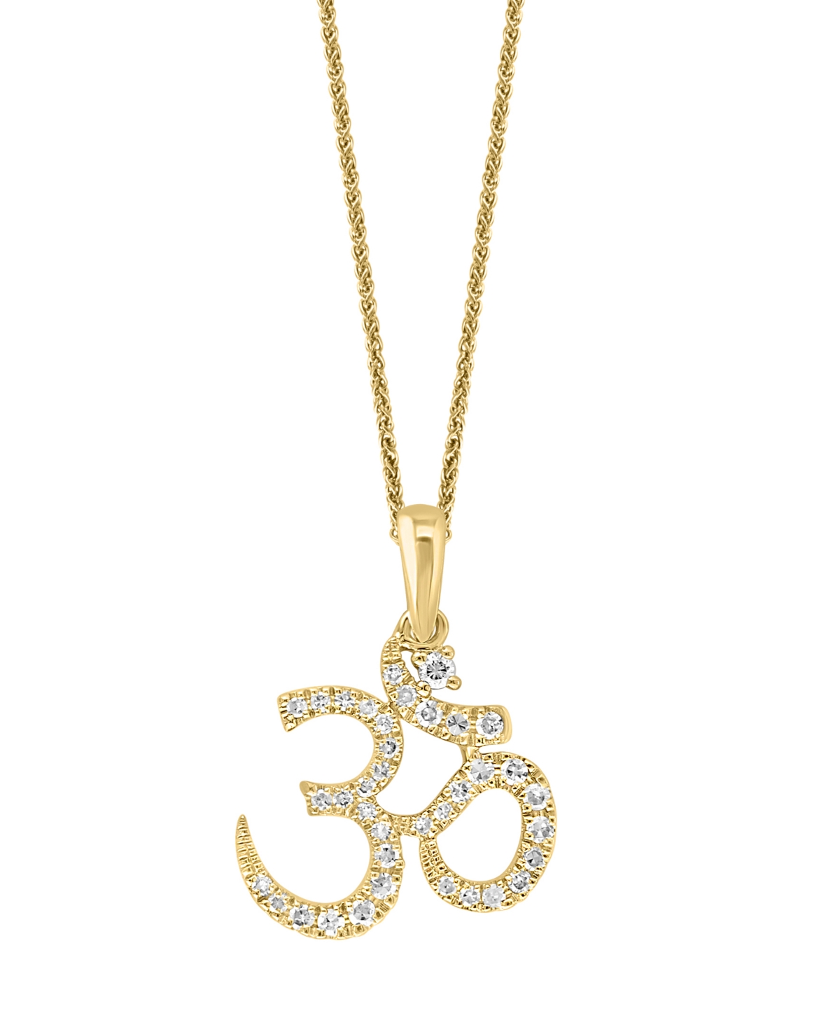 Click here for Diamond Om 18 Pendant Necklace (1/6 ct. t.w.) in 1... prices