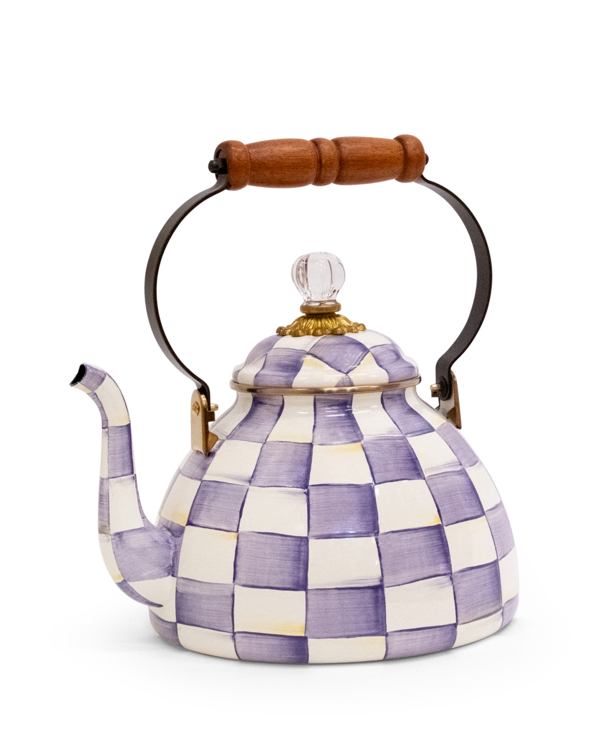 Click here for MacKenzie-Childs Violet Check 120 oz. Handmade Tea... prices