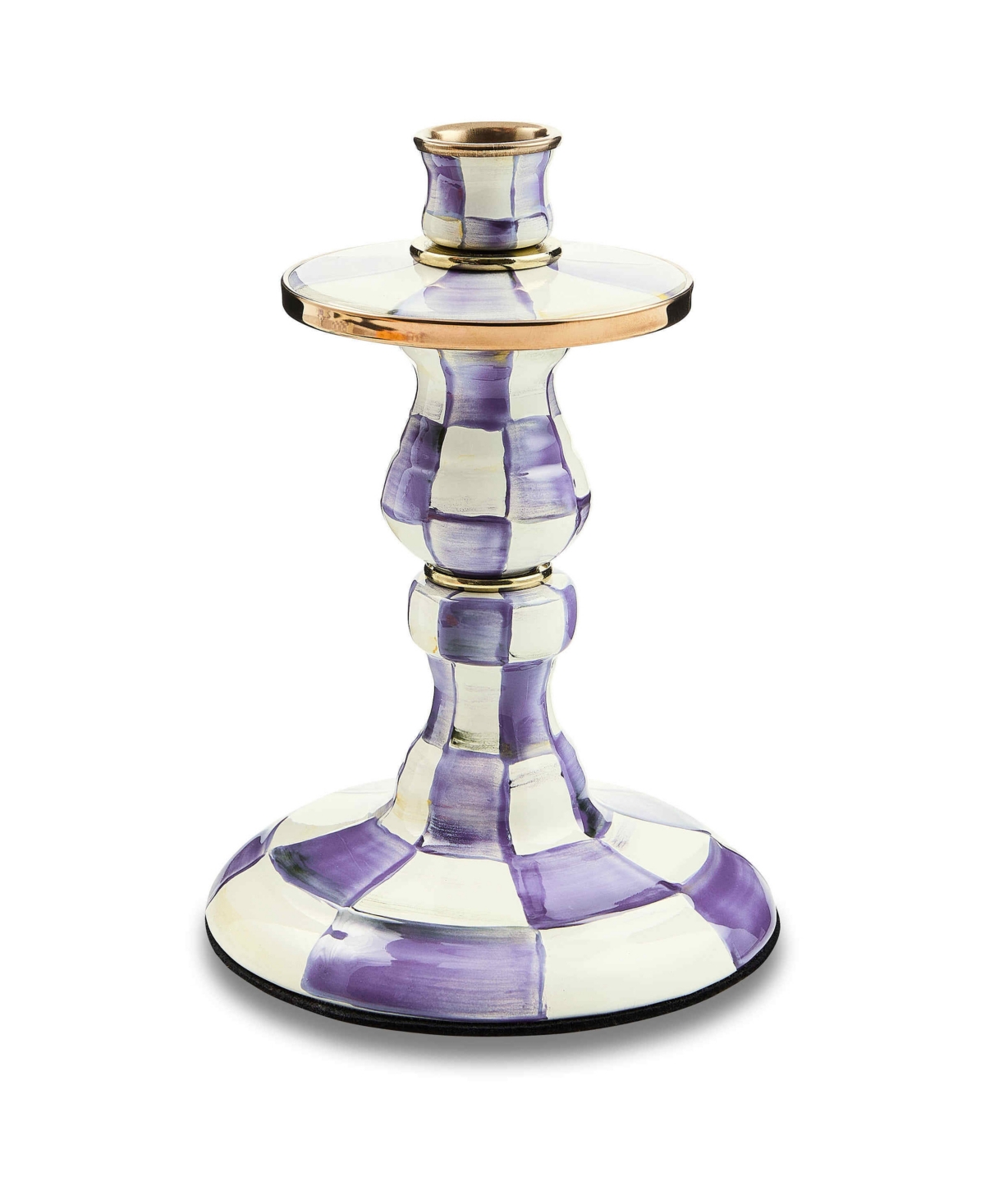 Click here for MacKenzie-Childs Violet Check Small Candlestick -... prices