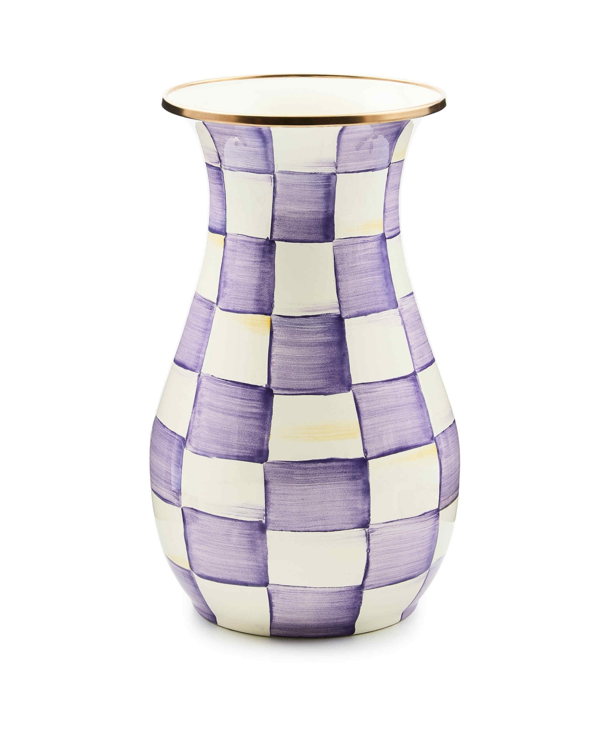 Click here for MacKenzie-Childs Violet Check Handmade Tall Vase -... prices