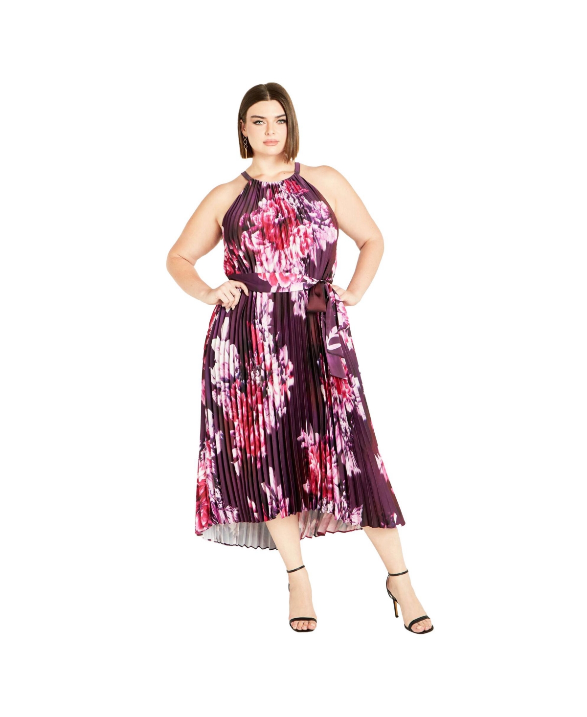 Click here for Avenue Womens Demi Pleat Dress - Blurred floral prices