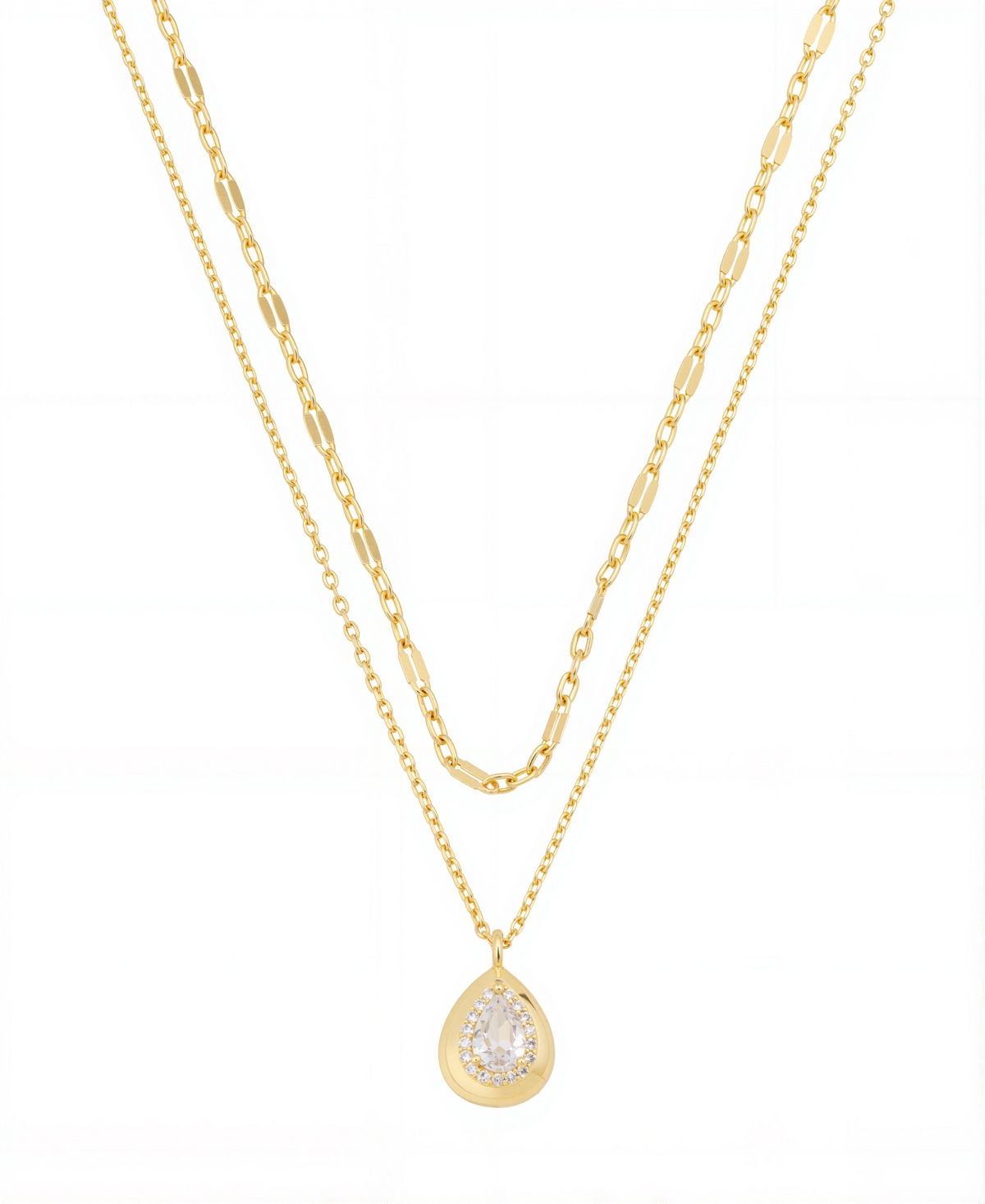 Click here for Unwritten Gold Plated Cubic Zirconia Teardrop Flat... prices