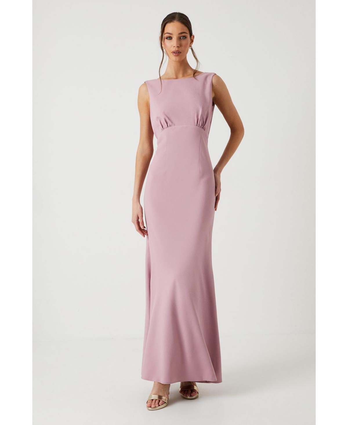 Click here for Coast Cowl Back Maxi Bridesmaid Dress - Antique ro... prices