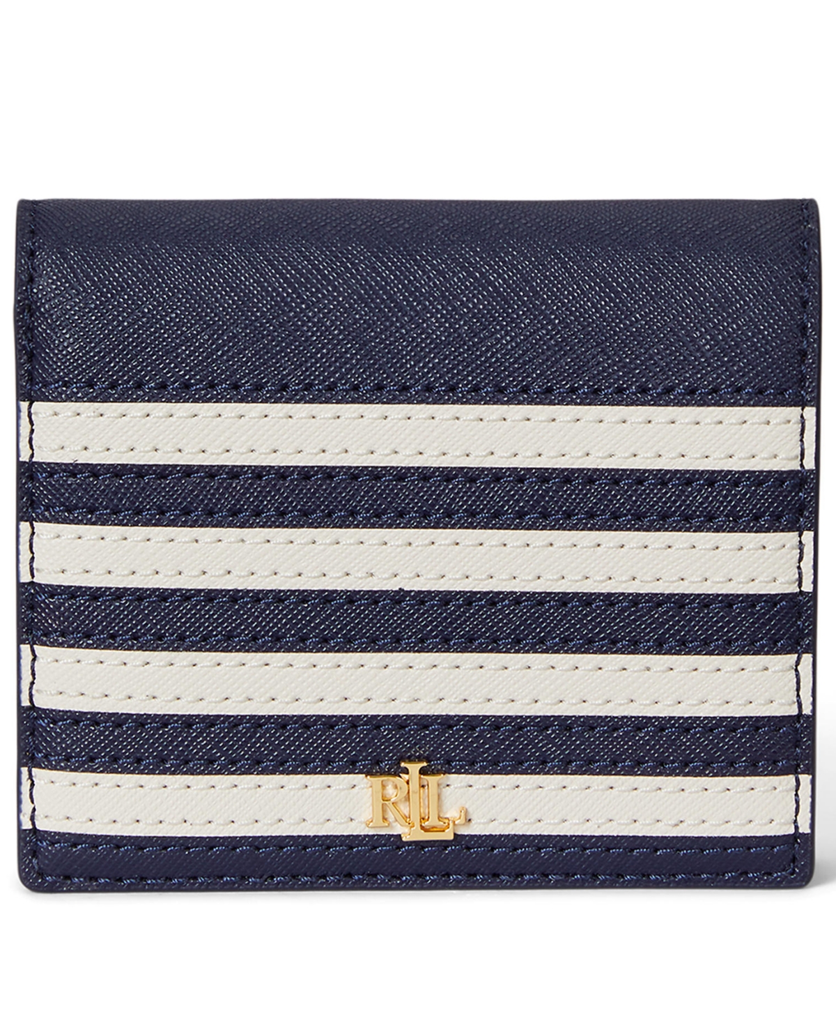 Click here for Lauren Ralph Lauren Crosshatch Leather Compact Wal... prices