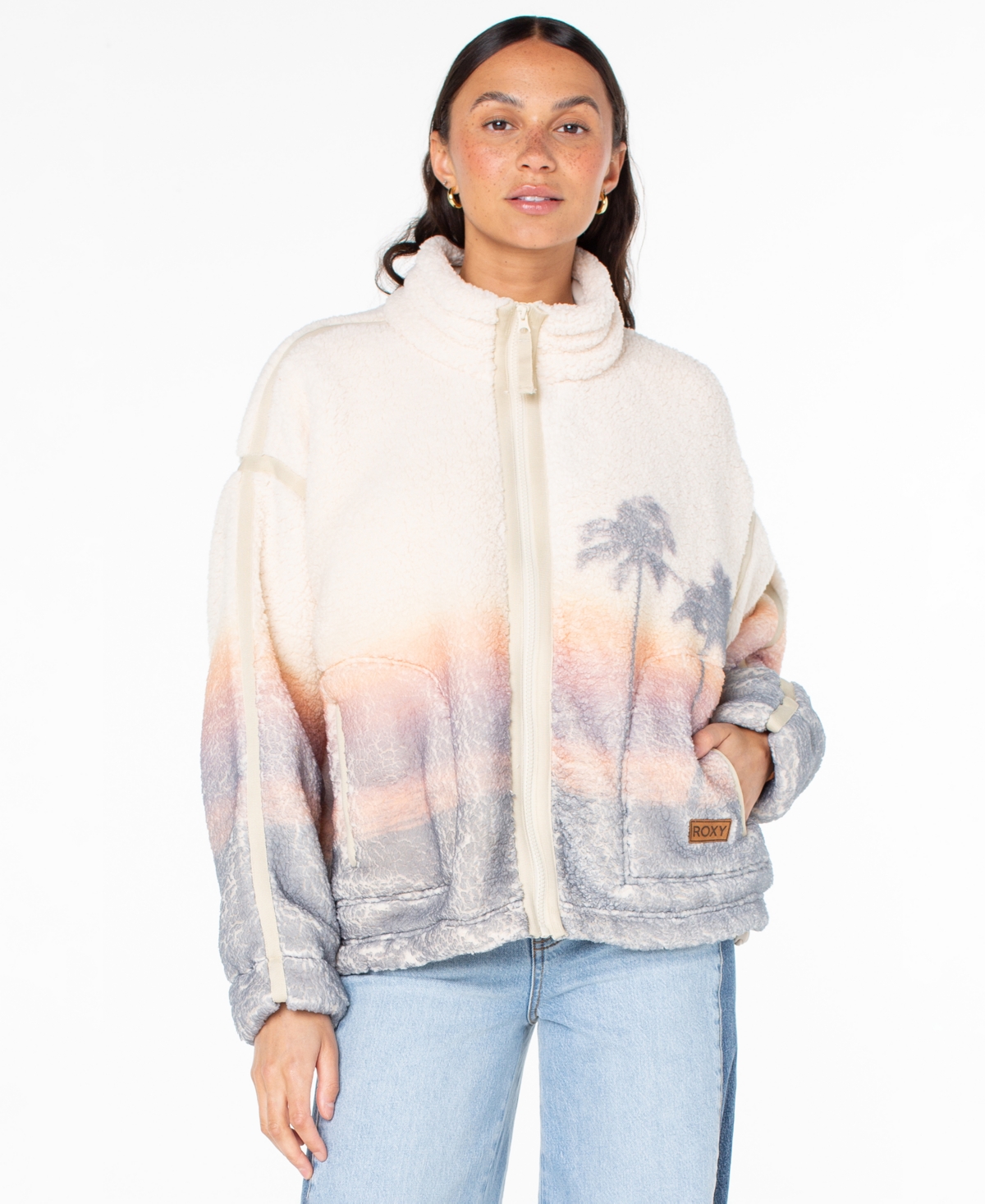 Click here for Roxy Womens Wurlie Digital Print Full-Zip Jacket -... prices