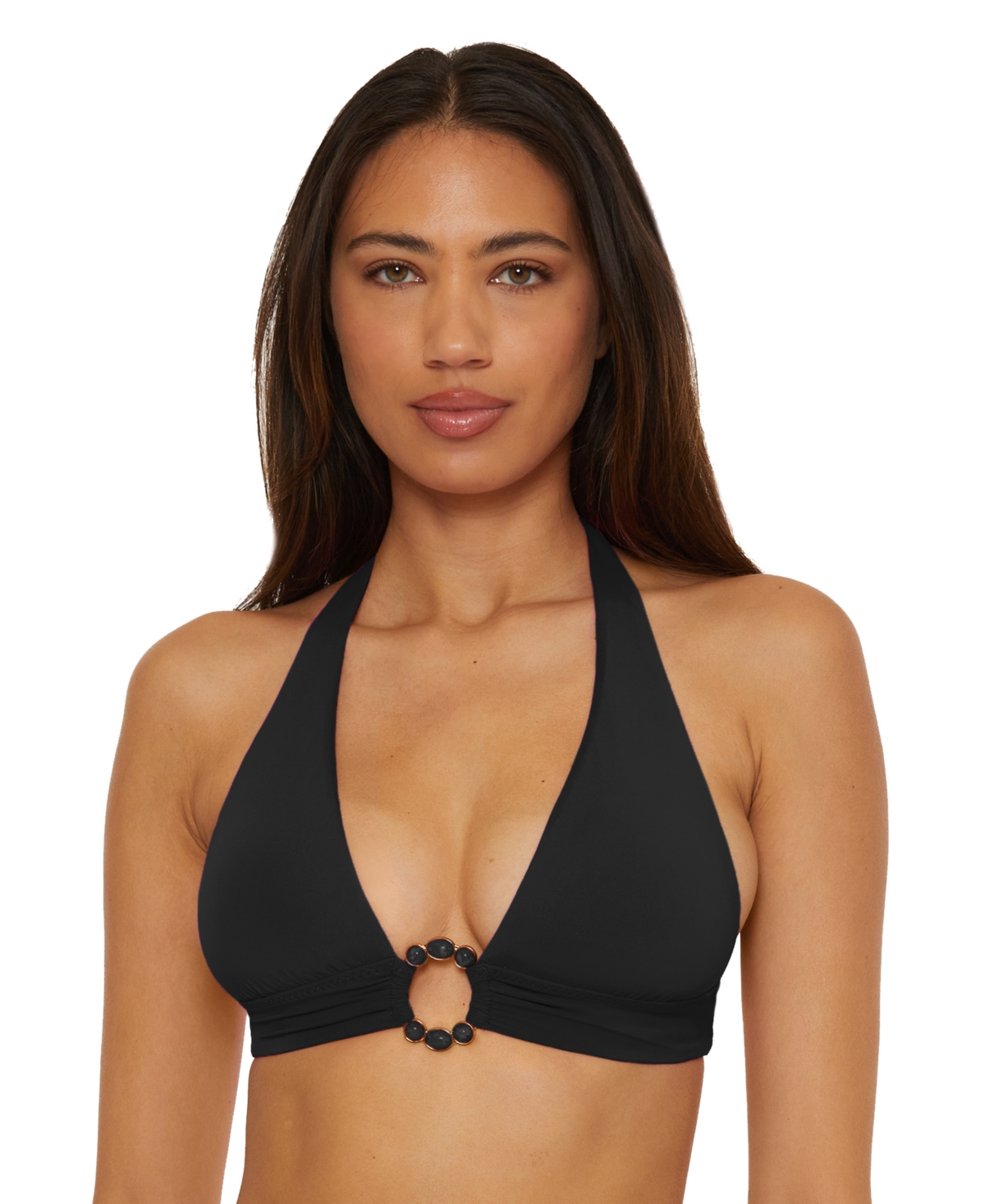 Click here for Becca Womens Marble Canyon Ring Halter Top - Black prices