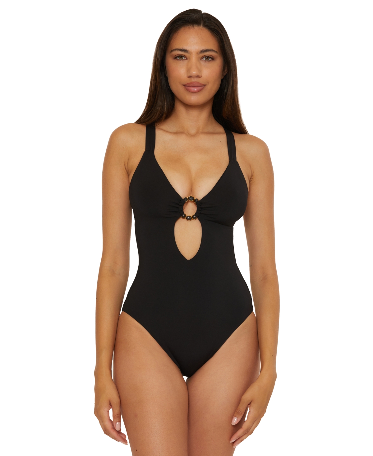 Click here for Becca Womens Marble Canyon Ring One-Piece Swimsuit... prices