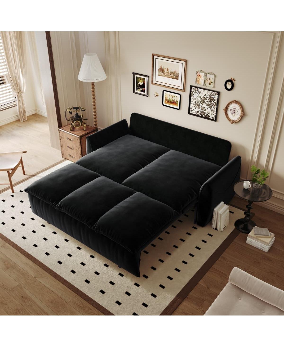 Click here for Maison Boucle 70.9 Pull Out Sofa Bed  3-Seat Velve... prices