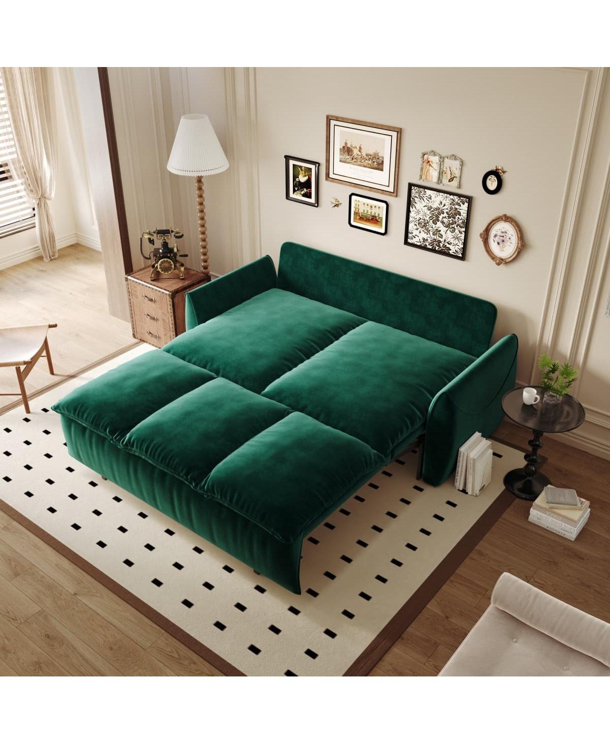 Click here for Maison Boucle 70.9 Pull Out Sofa Bed  3-Seat Velve... prices