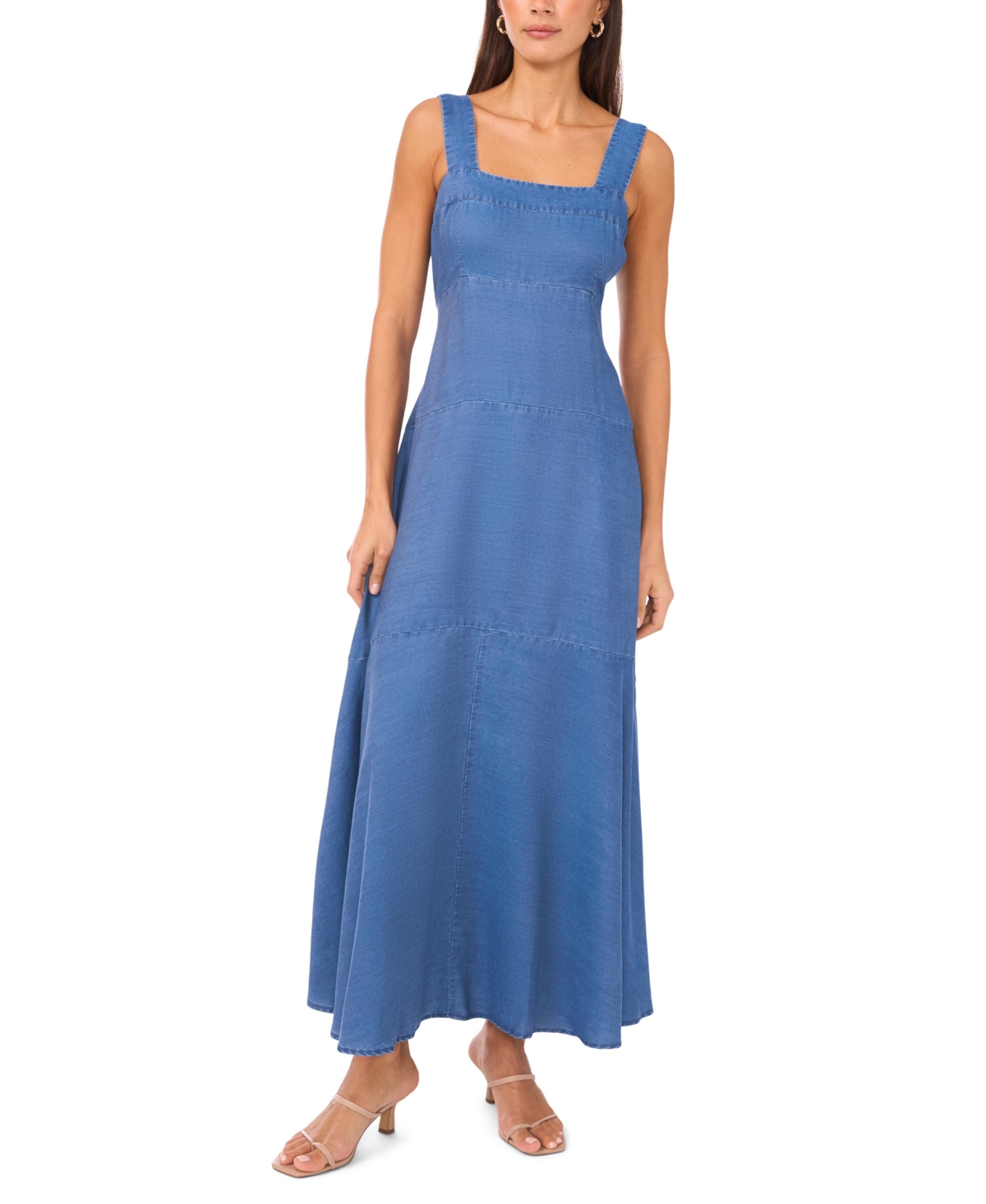 Click here for Vince Camuto Womens Square Neck Dress - Chambray B... prices