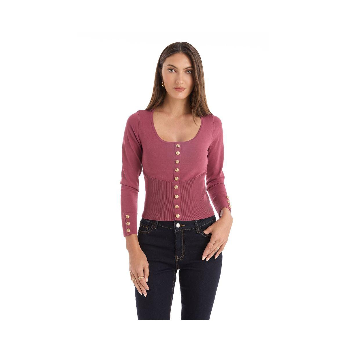 Click here for The Noli Shop Womens Edie Knit Top - Sangria - San... prices