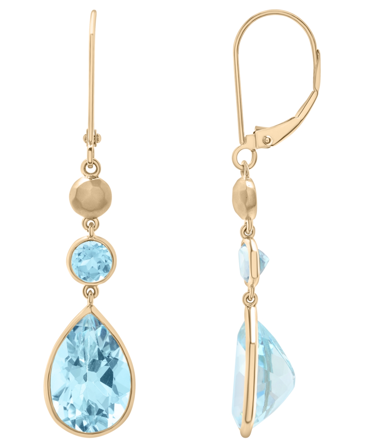 Click here for Macys Sky Blue Topaz & Blue Topaz Drop Earrings (1... prices