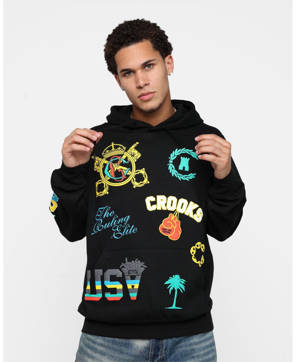 Click here for Crooks & Castles Mens Everything Goes Hoodie prices