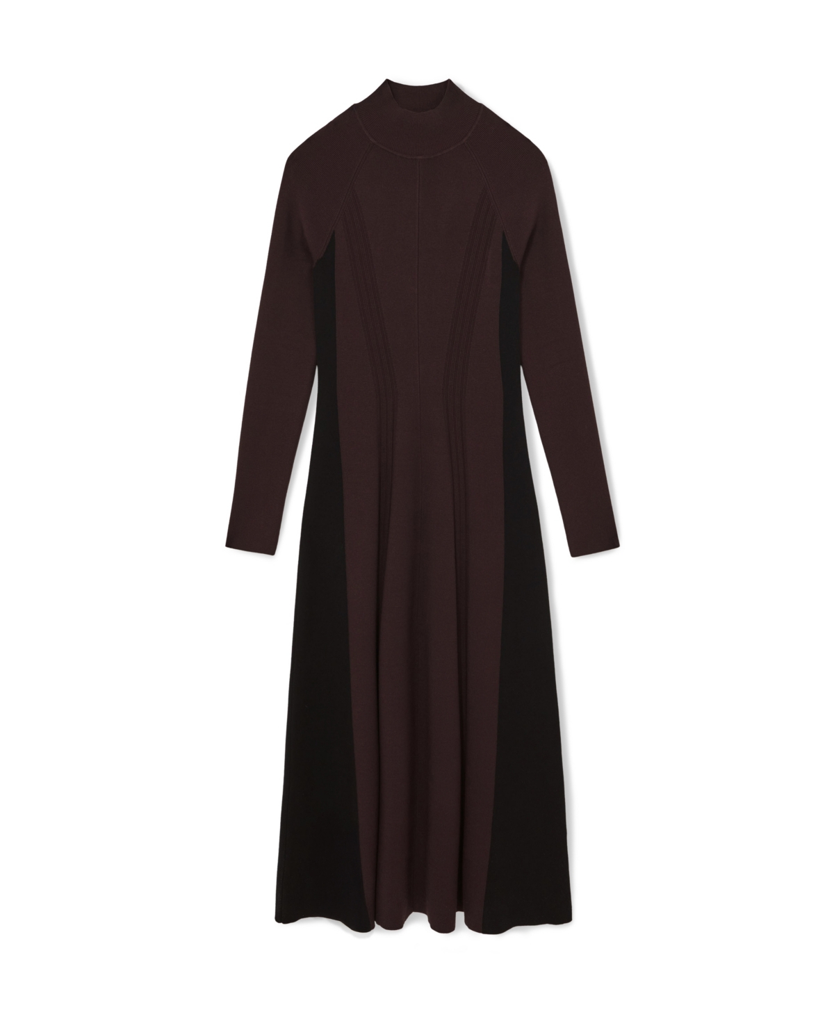 Click here for Reiss Womens Knitted Contrast-Panel Midi Dress - P... prices