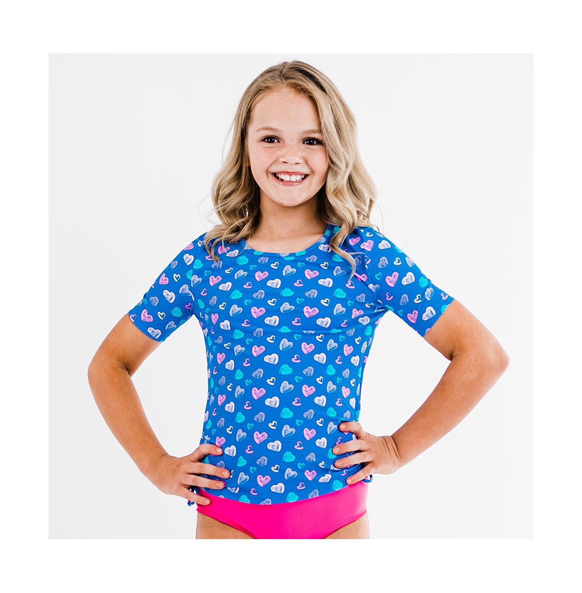 Click here for Calypsa Little Girls Lily Swim Top - Heart to hear... prices