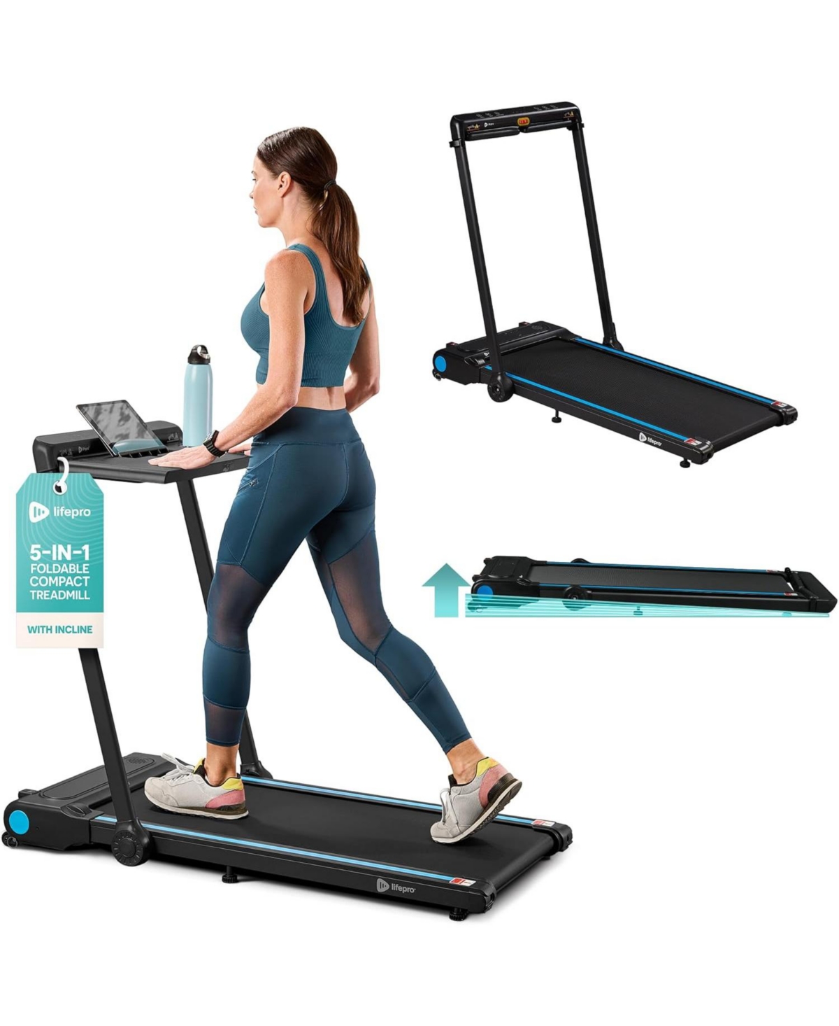 Click here for Lifepro Compact Walking Pad Treadmill with Desk  I... prices