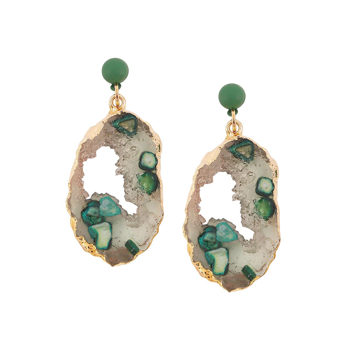 Click here for Sohi Womens The Wilderness Drop Earrings - Emerald... prices
