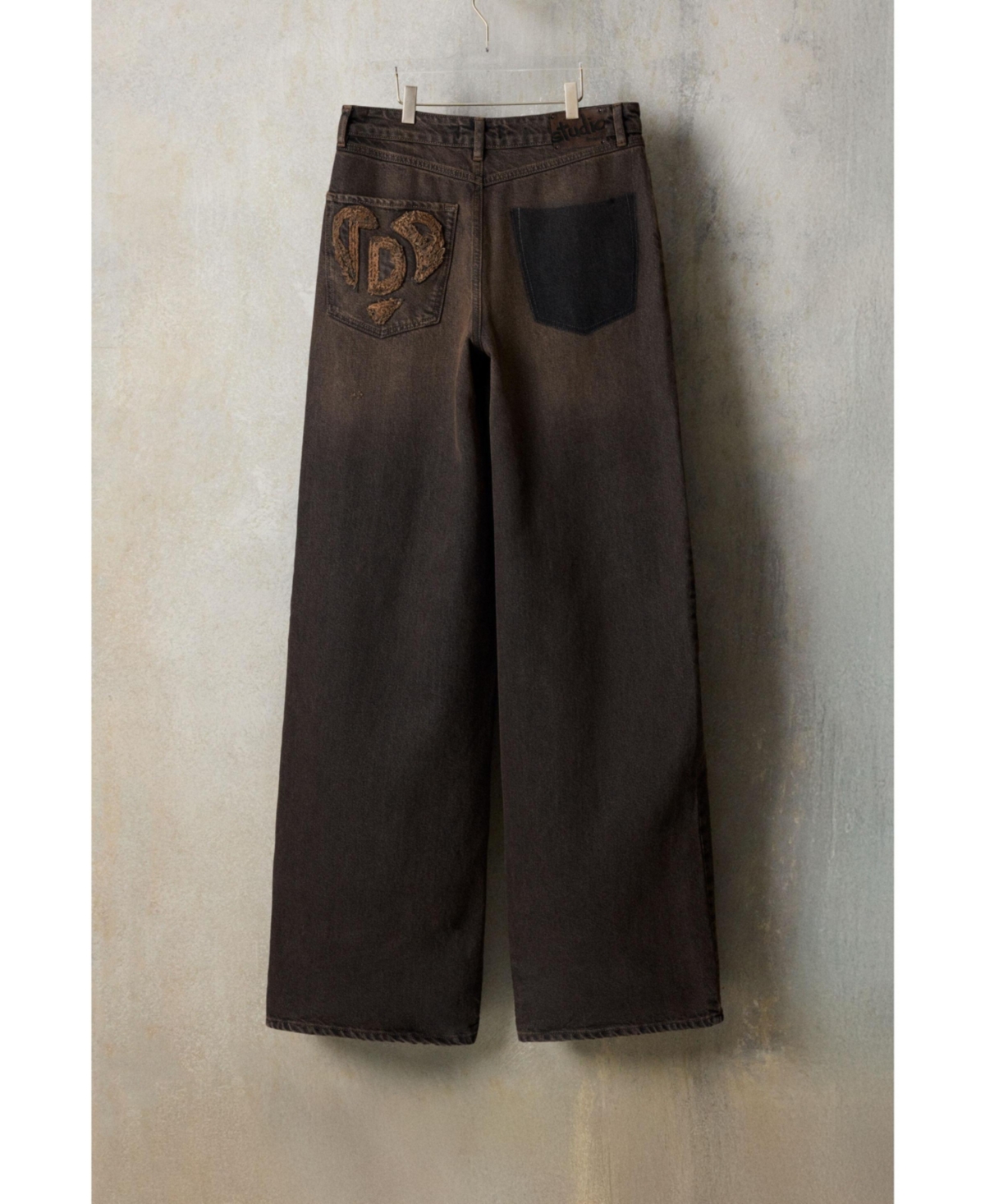 Click here for Desigual Womens Embroidered studio jeans - Brown prices