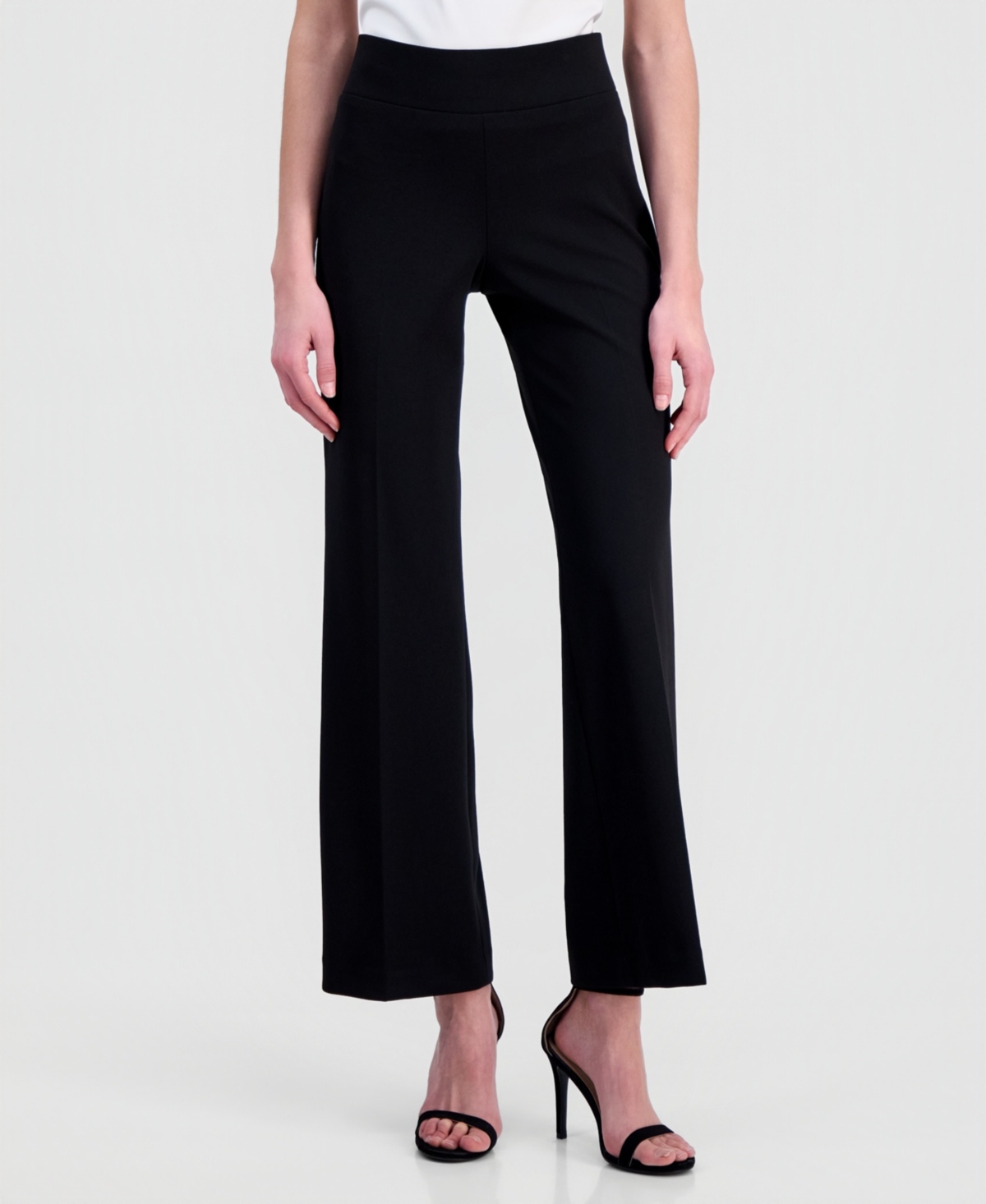 Click here for Anne Klein Womens Stretch Crepe High-Rise Wide-Leg... prices