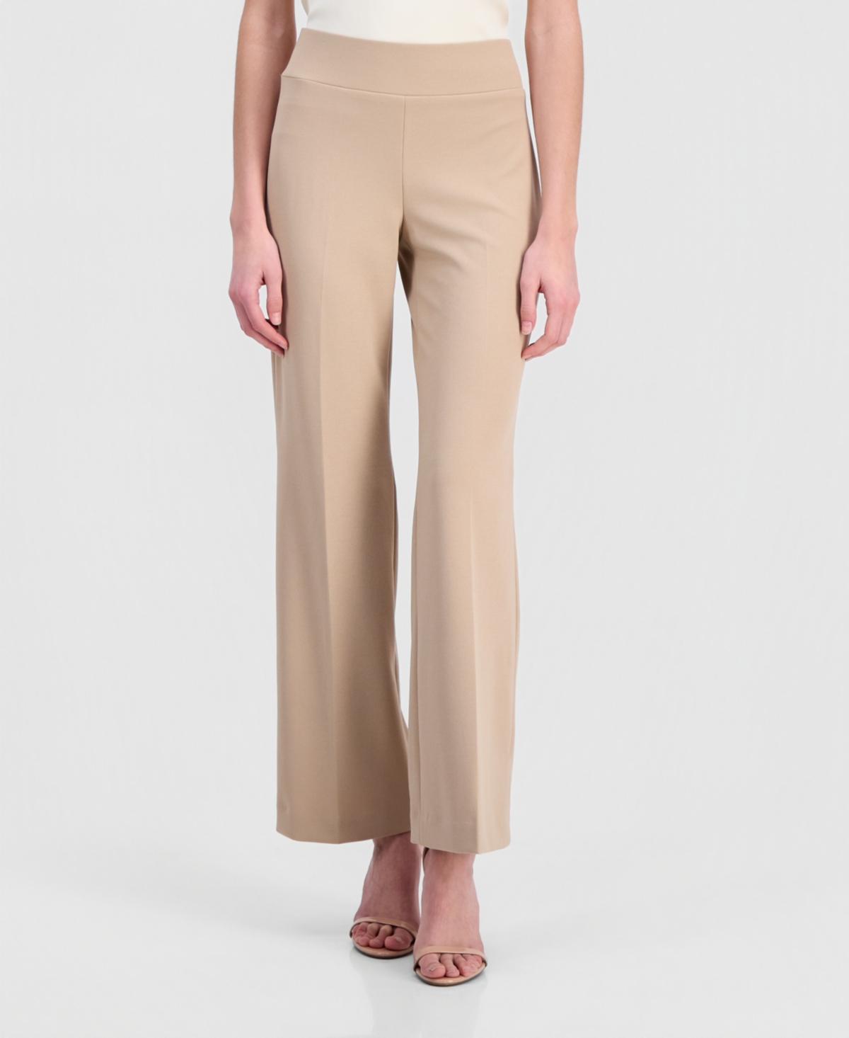 Click here for Anne Klein Womens Stretch Crepe High-Rise Wide-Leg... prices