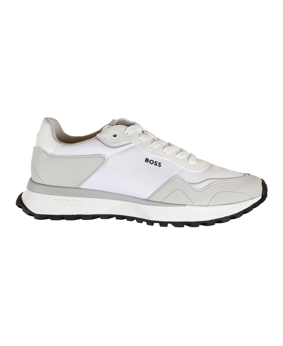 Boss Mens Jonah Round Toe Running Shoes - White