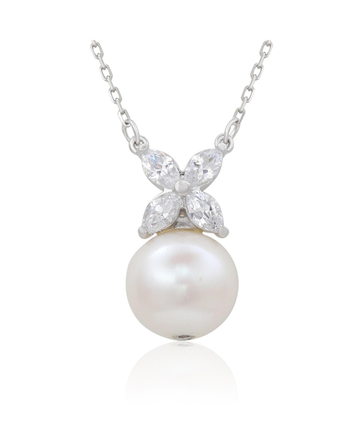 Click here for Suzy Levian Sterling Silver Freshwater Pearl & Whi... prices