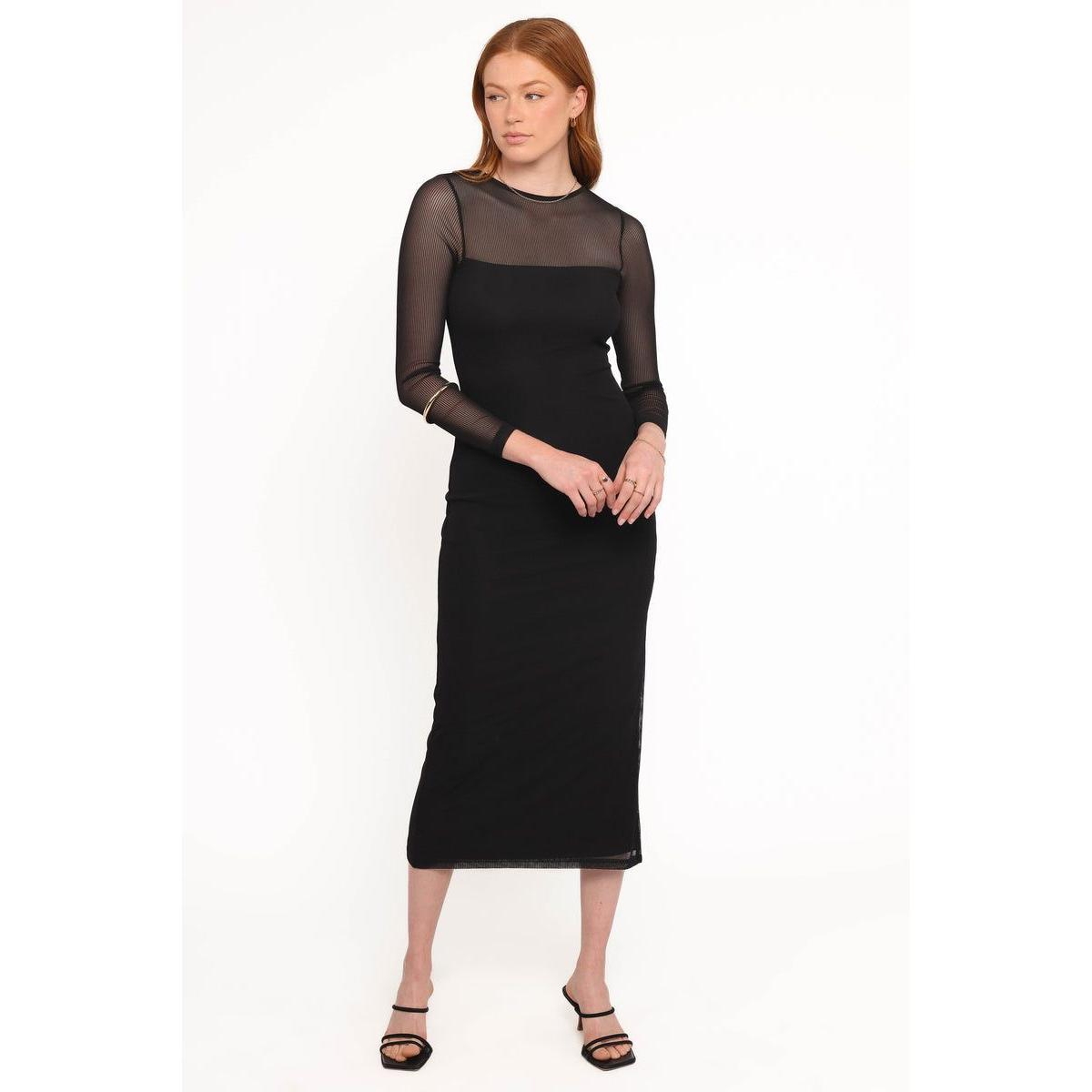 Click here for Petal and Pup Womens Famille Midi Dress - Black prices