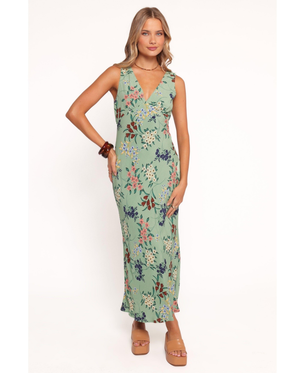 Click here for Petal and Pup Womens Acilia Midi Dress - Sage Flor... prices