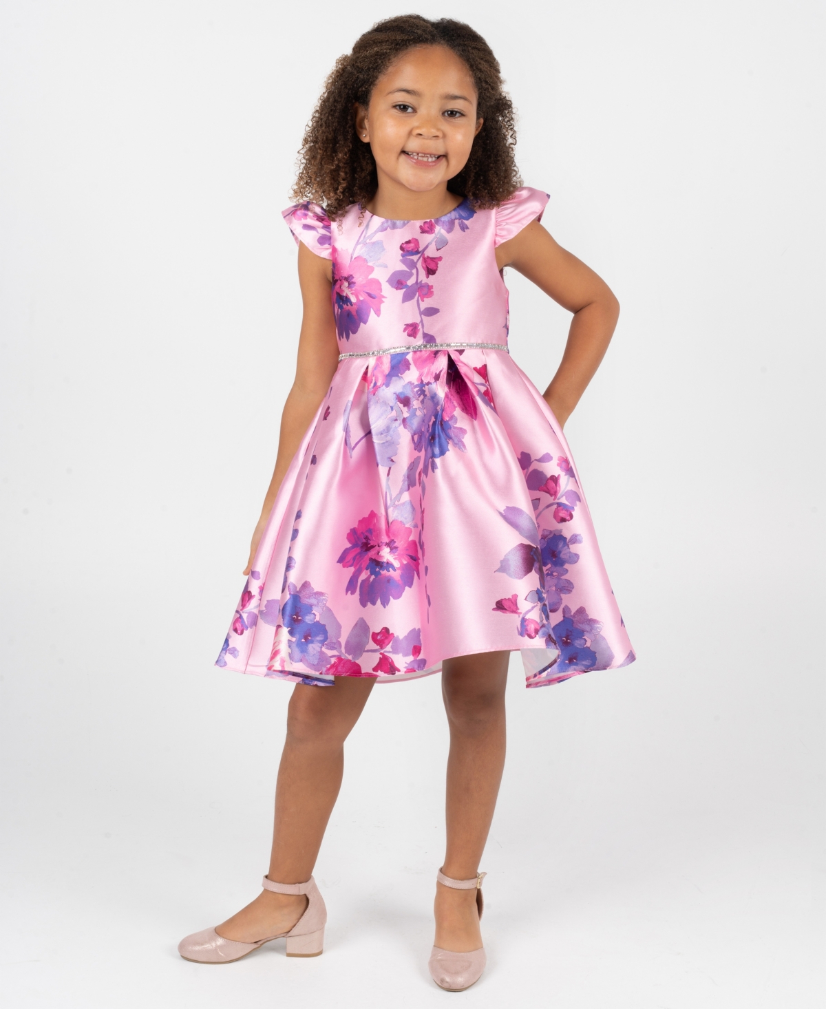 Click here for Rare Editions Girls 2T-6X Printed Mikado Hi-Low Pl... prices