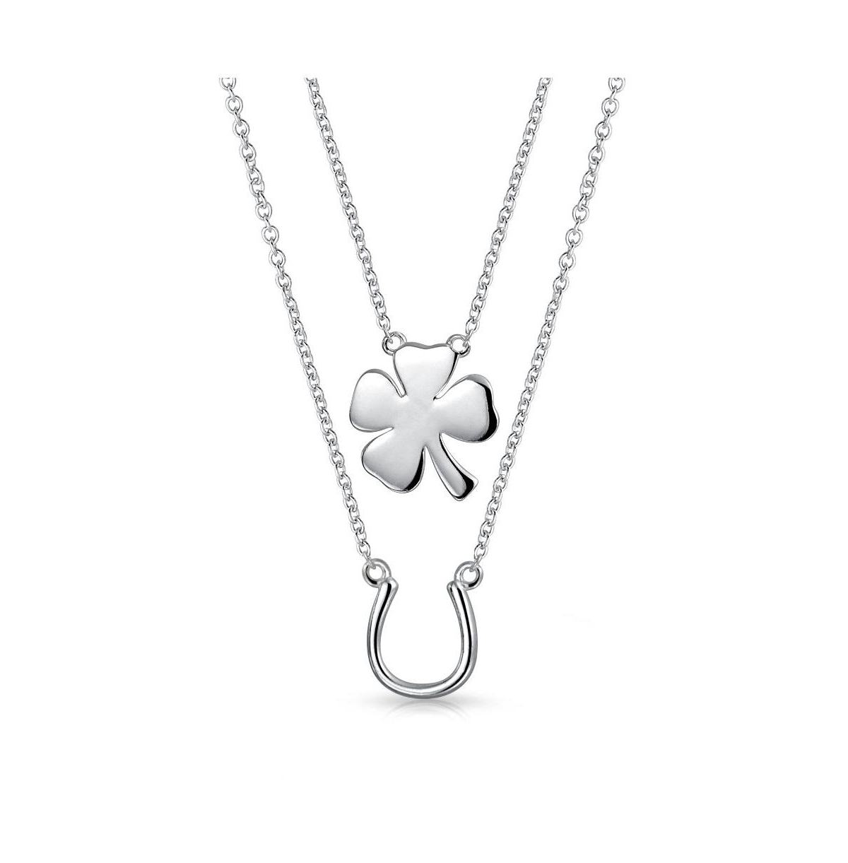Click here for Bling Jewelry Set of 2 Four Lucky Clover & Lucky H... prices