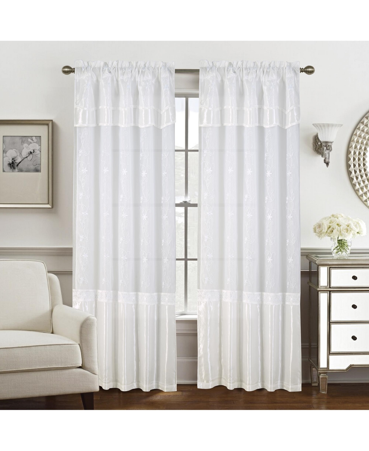 Click here for Rt Designers Collection - Priscilla Embroidered Pa... prices