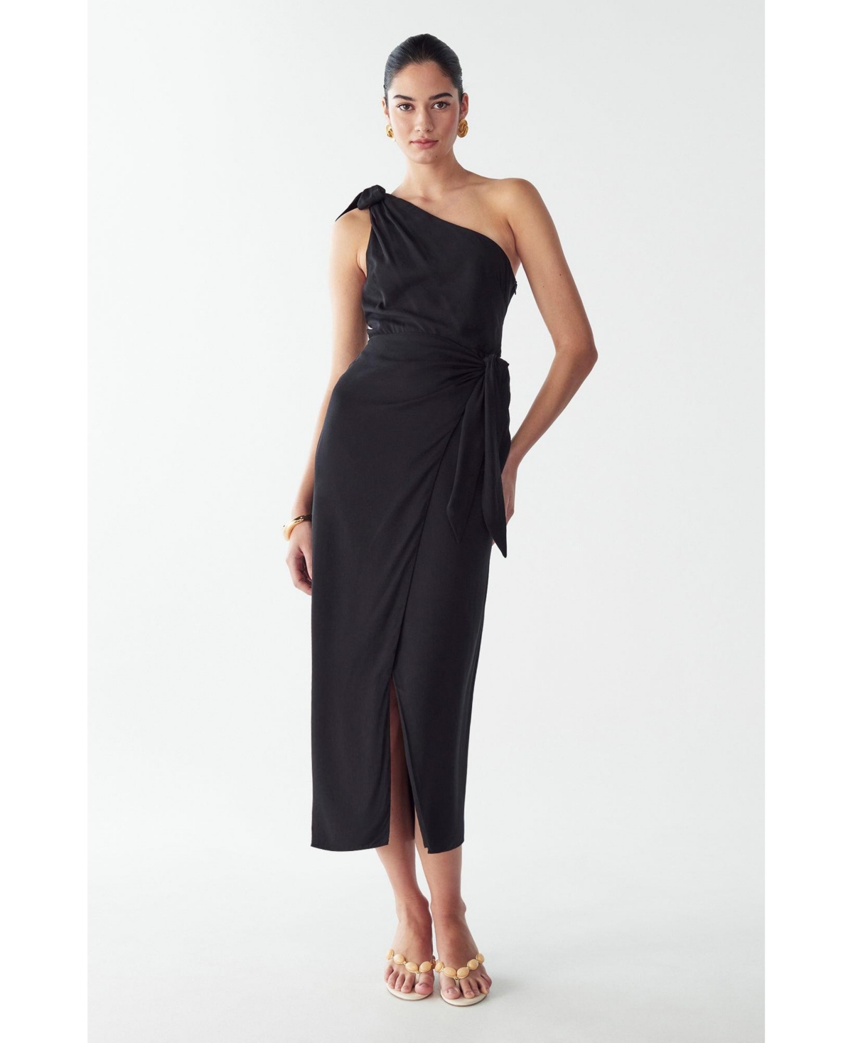 Click here for St Mrlo Womens Jessica Tie Dress - Black prices