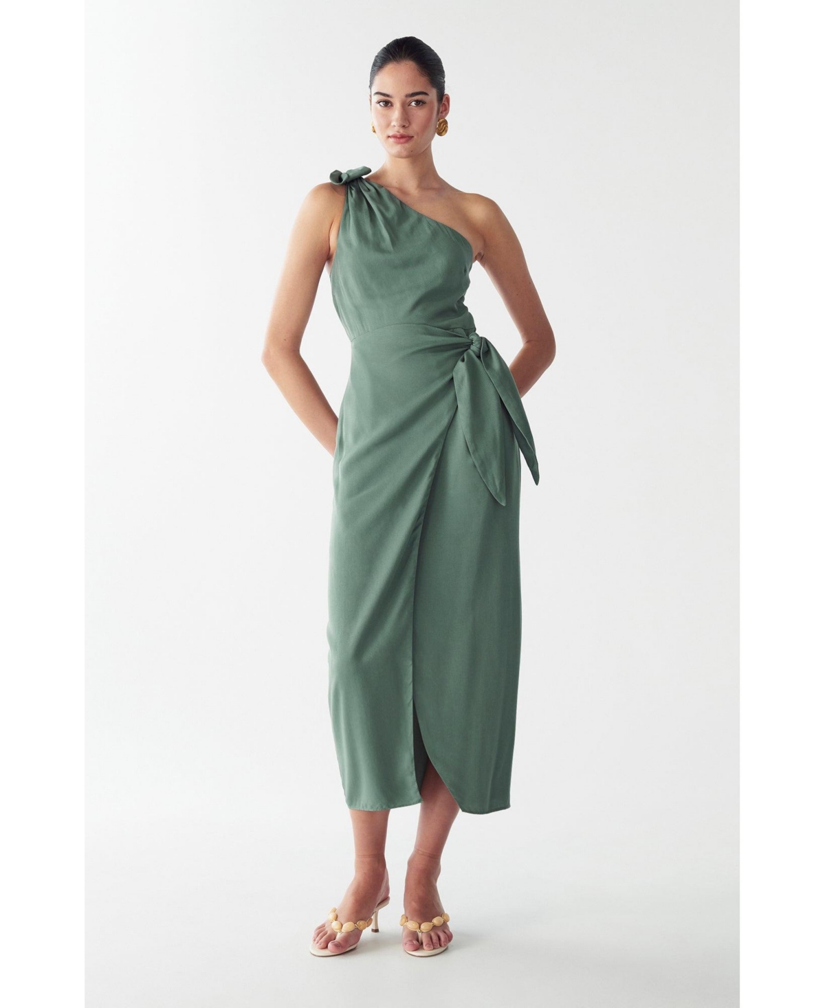 Click here for St Mrlo Womens Jessica Tie Dress - Eucalyptus prices