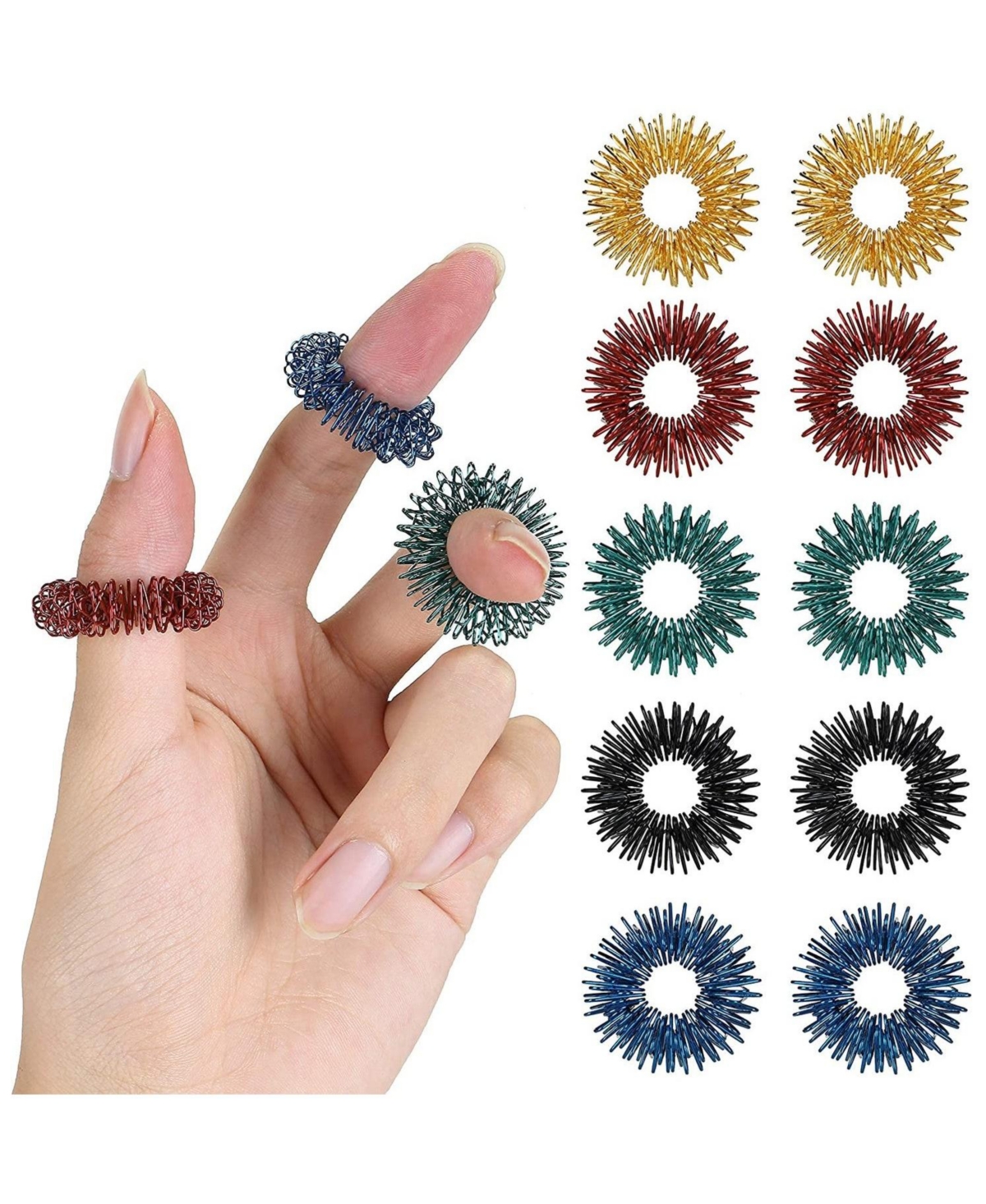 Click here for Mr. Pen Spiky Sensory Rings  10 Pack  Stress Relie... prices