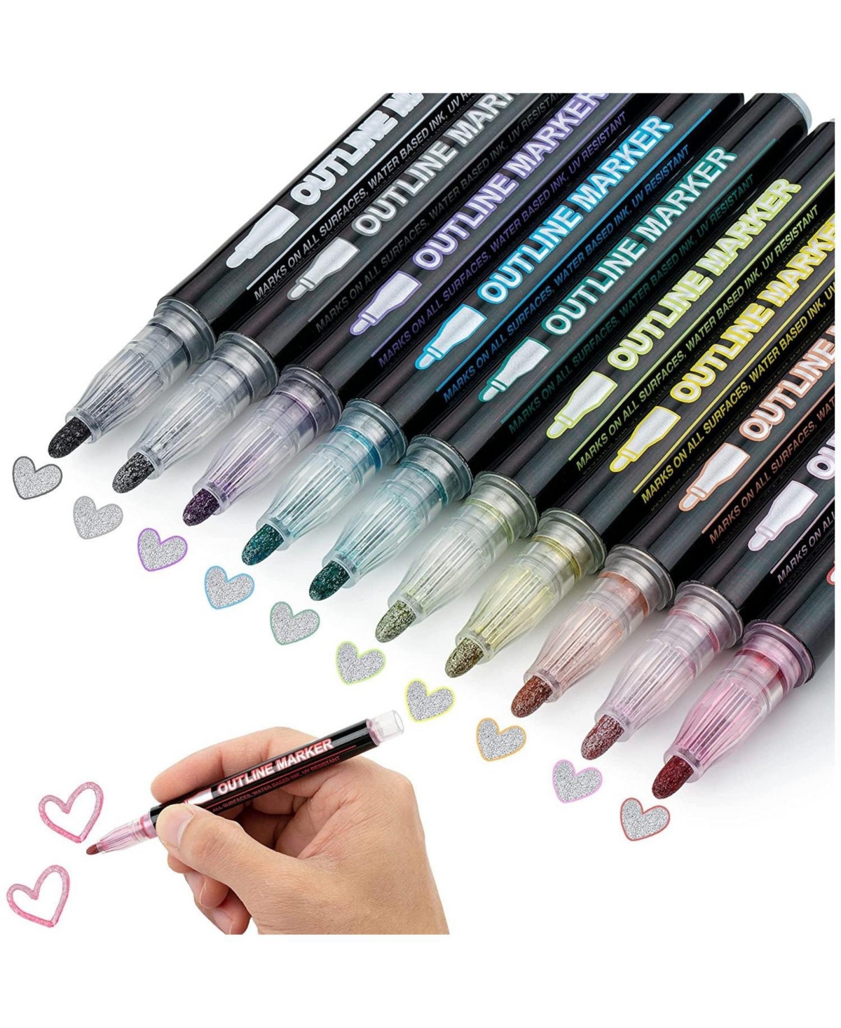 Click here for Mr. Pen Double Line Outline Markers  10 Colors  Sh... prices