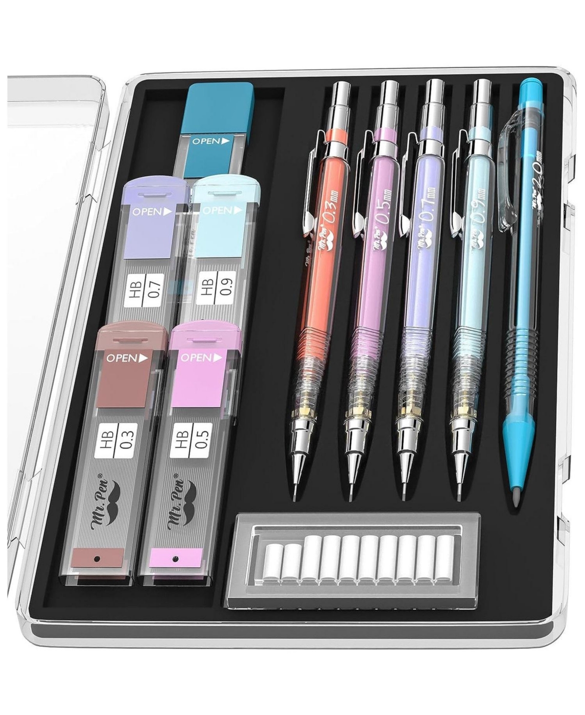 Click here for Mr. Pen Pastel Mechanical Pencil Set with Black Le... prices