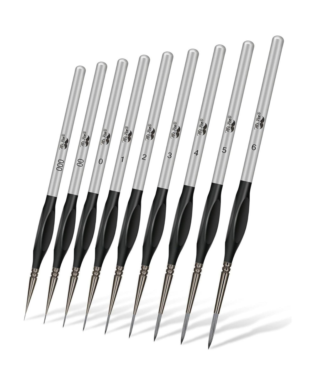 Click here for Mr. Pen Detail Paint Brushes Set  9 Pcs  Silver/bl... prices